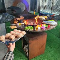 China Customization Outdoor Cooking Steel  Bbq Grill Corten Steel Fire Bowl 1000mm for sale