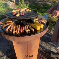 China D800mm Corten Steel BBQ Grill Barbecue Fire Pit abrasion resistance for sale