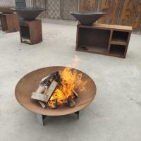 China ISO9001 Large Outdoor Metal Fireplace Woodburning Versatile Design for sale