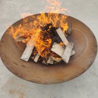 China Decorative Large Smokeless Fire Pits 100cm Corten Steel Fire Pit  2mm Thick for sale