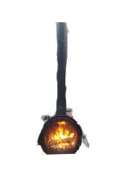 China Europe Real Flame 6.0mm thick Ceiling Hanging Fireplace Roof Mounted for sale