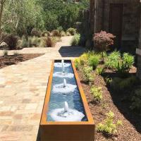 China Modern Ornaments Corten Steel Water Feature 1200*400*1200mm commercial water features for sale