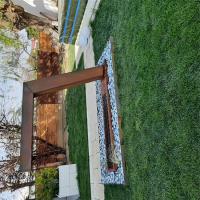 China INTERTEK Certified Garden Decoration Corten Steel Water Feature 1200*400*1200mm for sale