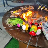 China Outdoor Cooking Corten Steel Hemisphere Fire Pit D1000mm Abrasion Resistance for sale