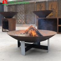 China Round Outdoor Corten Steel Garden Wood Burning Fire Pit 60cm-150cm HNJBL-FB01 for sale