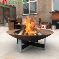 China Round Outdoor Corten Steel Garden Wood Burning Fire Pit 60cm-150cm HNJBL-FB01 for sale
