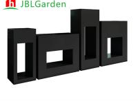 China Corten Steel Flower Pot Outdoor Decorative Raised Seed Bed Metal Planter Corten Steel Rusty Planter for sale