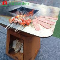 China Outdoor Garden Metal BBQ Grill Charcoal Fire Pit D1000mm Customizable for sale