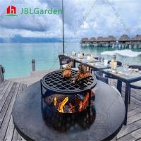 China Corrosion Resistant Corten Steel BBQ Grill Outdoor Charcoal Grill Rusty Red for sale