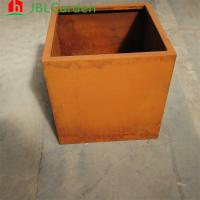 China Weather Proof Flower Pot Garden Metal Ornaments Corten Steel Planter Box 1.5m Length for sale