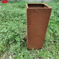 China Weather Proof Flower Pot Garden Metal Ornaments Corten Steel Planter Box 1.5m Length for sale