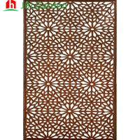 China 900*1800mm Corten Decorative Panels Outdoor Laser Cut Metal Privacy Screen ISO9001 for sale