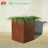 China Outdoor Garden Flower Pot Custom Corten Steel Planters 1500*500*600mm High Durability for sale