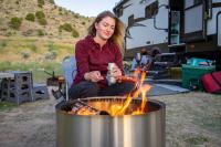 China OEM Portable  Steel Fire Pits 15Inch  Wood Burning Stoves Sliver  Painted for sale