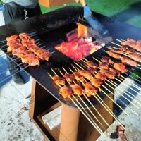 China 850mm Diameter Corten Steel Fireplace Grill Smoker Bbq Grill INTERTEK Certified for sale