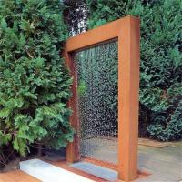 China SGS Decorative Outdoor Corten Steel Rain Curtain Water Feature 2mm Thick for sale