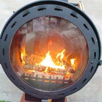 China Diameter 600mm 800mm Wood Burning Fire Pits Sphere Oval Hanging Fireplace rustproof for sale