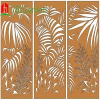 China 1/6 Laser Cut Yard Weathering Steel  Corten Metal Garden Screens 2mm Thickness for sale