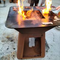 China INTERTEK Outside Corten Steel Fire Pit Outdoor Barbecue Grill weather resistance for sale