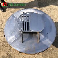 China D800mm Portable Corten Steel Steel BBQ Grill Outdoor Weather Resistant for sale