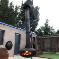 China Eco Friendly Indoor Wood Burning Fire Pits Rotating Fireplace Non Rusting for sale