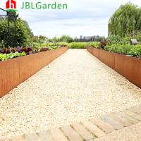 China Wear Resistance 1.6mm Corten Steel Lawn Edging Rusted Metal Landscape Edging for sale