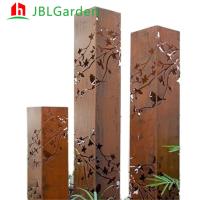 China Outdoor Garden Lights Waterproofing Corten Steel Outdoor Lights Rustic Red for sale