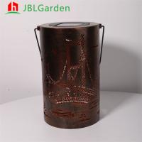 China Outdoor Garden Lights Waterproofing Corten Steel Outdoor Lights Rustic Red for sale