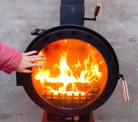 China Customized Indoor Wood Burning Fireplace Suspended Hanging Fireplace Minimalistic for sale
