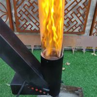 China Outdoor Freestanding Patio Heater Portable Modern Wood Pellet Stoves 140cm for sale