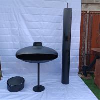China Indoor Wall Floating Charcoal Burning Outdoor Hanging Fireplace Carbon Steel for sale