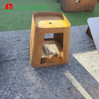 China Outdoor Large Type Rusty Corten Metal Barbecue Grill Camping Oven for sale