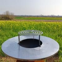 China Outdoor corten Steel BBQ Grill Garden Metal Charcoal Fire Pit BBQ Grill for sale