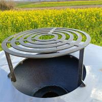 China Outdoor corten Steel BBQ Grill Garden Metal Charcoal Fire Pit BBQ Grill for sale