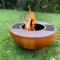 China Portable Pizza Oven Corten Steel Bbq Grill Easily Assembled Outdoor for sale