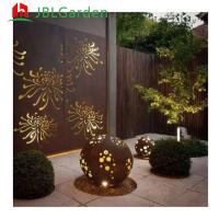 China Rusty Corten Garden Lights Metal Waterproof LED Landscape Lawn Bollard Light Rust Color for sale