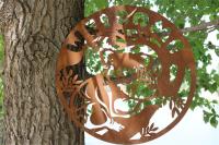 China Garden Metal Ornaments Decorative For Living Room Metal Outdoor Art for sale