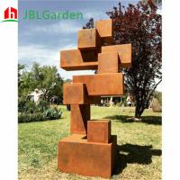 China Outdoor Weathering Metal Art Garden Corten Steel Sculpture For Landscaping Project for sale