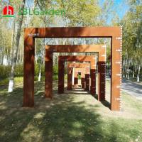 China Outdoor Weathering Metal Art Garden Corten Steel Sculpture For Landscaping Project for sale