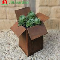 China Outdoor Round Flower Planter Pots Corten Steel Material for sale