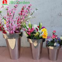 China Outdoor Round Flower Planter Pots Corten Steel Material for sale