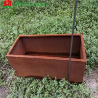 China Outdoor Round Flower Planter Pots Corten Steel Material for sale
