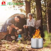 China Outdoor Stainless Steel Stove Round Wood Burning Fire Pit Silvery White for sale