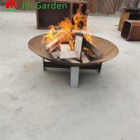 China Outdoor Corten Steel Wood Burning Fire Pit Table Decorative for sale