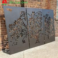 China Corten Outdoor Garden Privacy Metal Laser Cut Outdoor Screens Decorative for sale