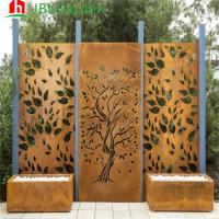 China Corten Outdoor Garden Privacy Metal Laser Cut Outdoor Screens Decorative for sale