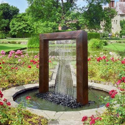 China 2mm Thick Corten Steel Metal Rain Curtain Water Feature Rusty for sale