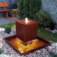 China 2mm Thick Corten Steel Metal Rain Curtain Water Feature Rusty for sale