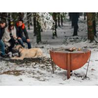 China Outdoor Corten Metal Corten Steel Bbq Grill 100x90CM for sale