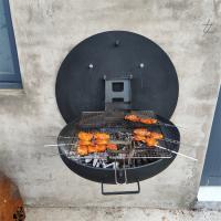 China Burning Wood Corten Steel Outdoor Barbecue Bbq Grills Heavy Duty for sale